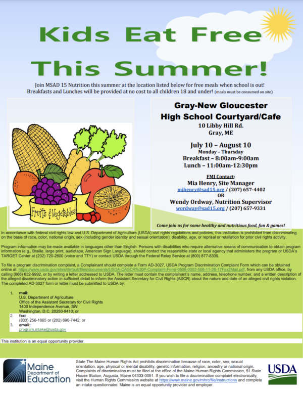 Lunch Menus – MSAD15